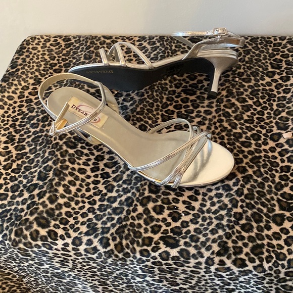 Shoes | Silver Size 7 12 2 Inch Heel New Sandals | Poshmark